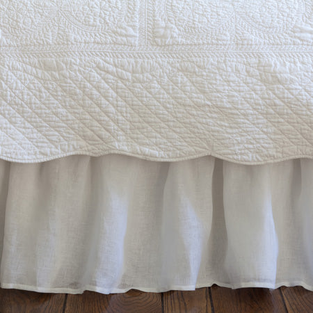 Linen Voile White Bed Skirt – Gabby's Farmhouse